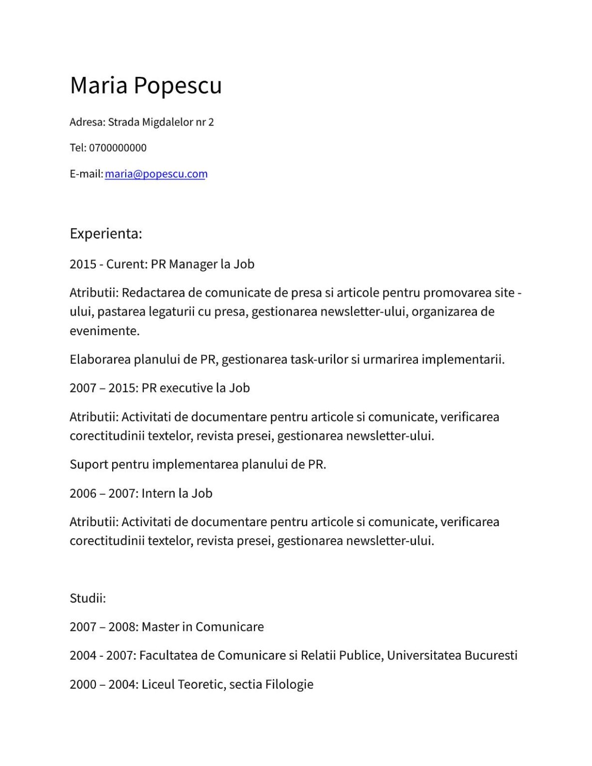 CV Online - Creeaza-ti CV-ul si obtine jobul dorit - Trend Jobs